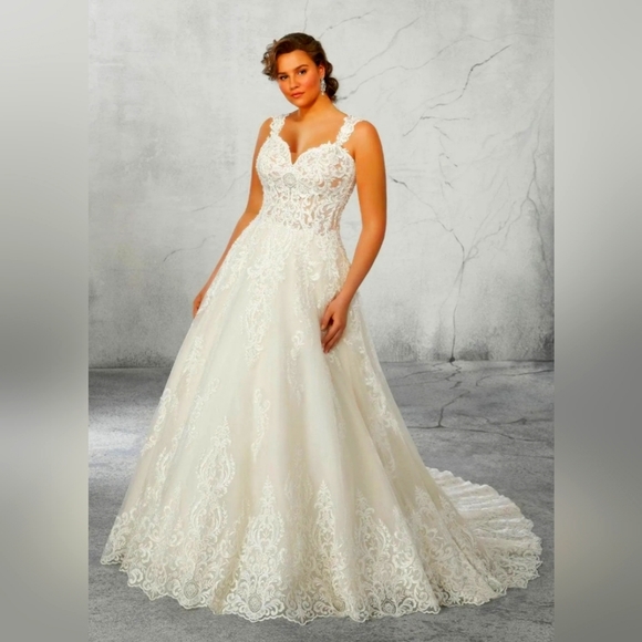 Mori Lee | Dresses | Morilee Rhonda Sweetheart Neck Plus Size Bridal ...